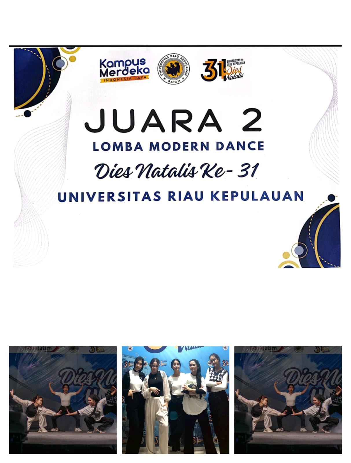 KEGIATAN LOMBA MODERN DANCE DI DIES NATALIS UNRIKA-31 — Lensa Awal Bros ...